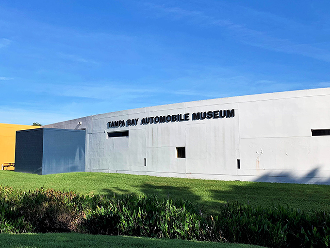The museum's signage stands as a beacon for car enthusiasts, promising mechanical wonders within its walls.