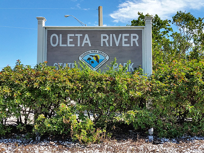 The gateway to adventure announces itself with understated charm &ndash; beyond this sign lies a world apart from Miami's glitz.