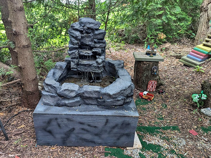 Stone Fairy Fountain: This miniature waterfall creates the perfect ambient soundtrack for contemplating life's big questions at a small scale.