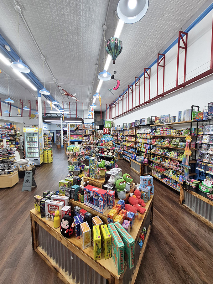 From floor to ceiling, a symphony of sweets and toys conducted by the ghost of your inner eight-year-old.