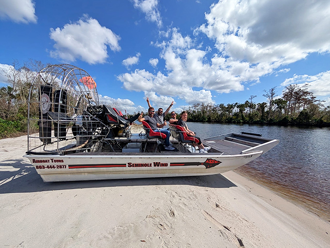 "Hands up if you're having more fun than your friends at theme parks!" Airboat adventures deliver Florida's wild side without a single costumed character.