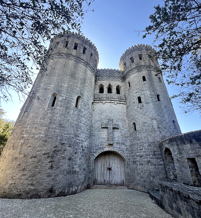 Three imposing towers command attention against the sky, their stone surfaces telling stories of craftsmanship and artistic vision.