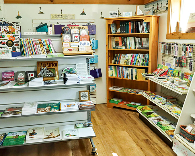 The gift section displays items that somehow make you need things you never knew existed, from whimsical signs to practical kitchen tools.