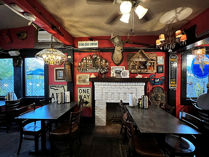 Every nook and cranny tells a story, from the mounted deer sporting sunglasses to vintage signs that may or may not have been "borrowed" under cover of darkness.