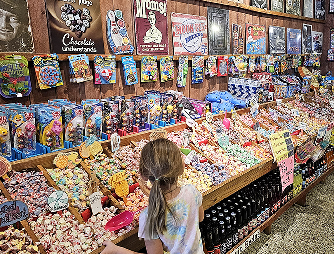 Childhood decisions don't get more serious than this &ndash; a young explorer contemplates the vast taffy landscape, each colorful twist promising a different adventure.