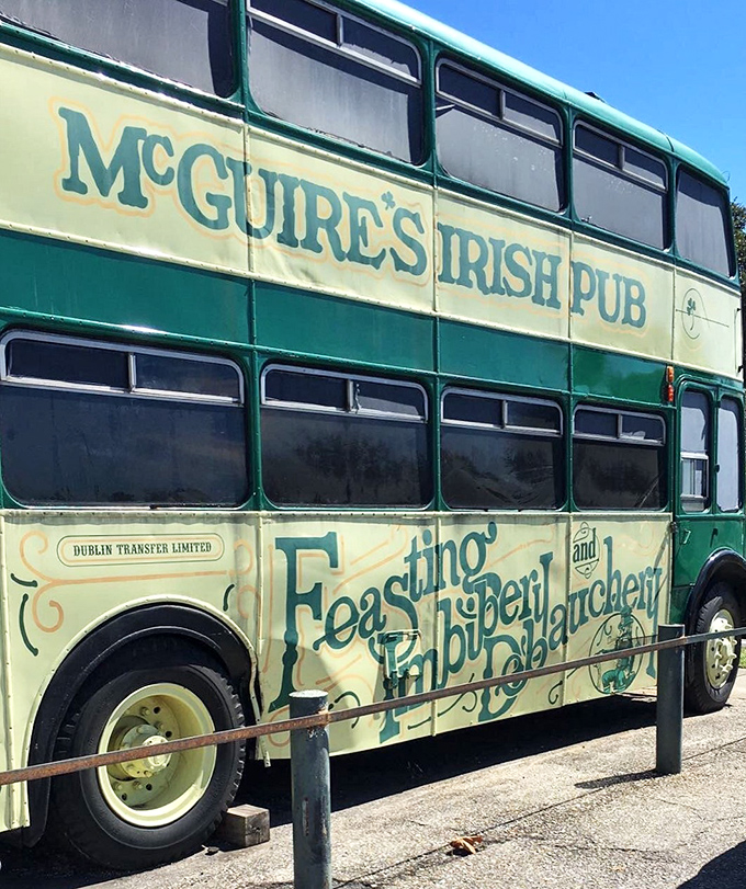 This notable bus has weathered hurricanes and heat waves, yet the mannequins never complain about Florida's notorious humidity.