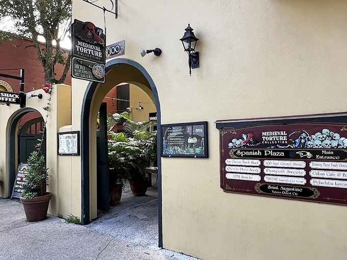 Nestled in St. Augustine's historic Spanish Plaza, the gallery's entrance hints at the blend of art and science waiting inside.