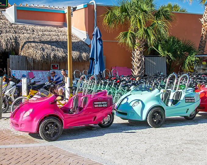 Rental vehicles: Candy-colored scooters await adventurous souls ready to explore the island at the perfect pace &ndash; somewhere between leisurely and carefree.
