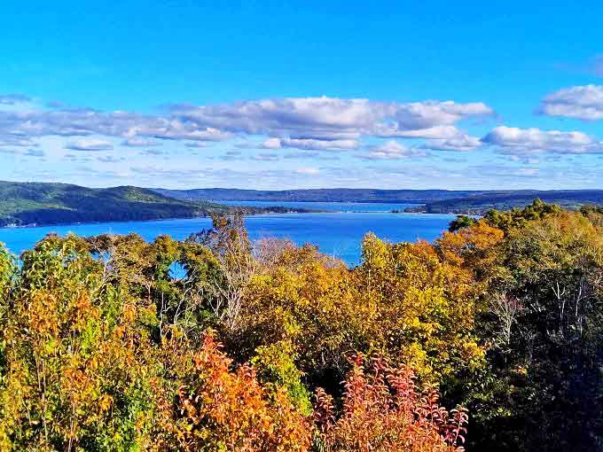 Lake Michigan stretches to the horizon like an inland ocean, its moods changing faster than a teenager's playlist preferences.