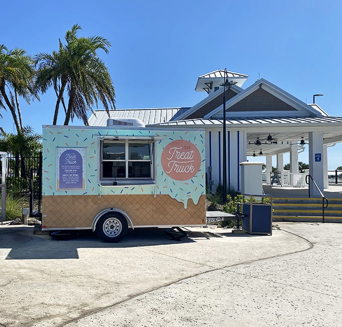 The Treat Truck stands ready to satisfy sweet cravings &ndash; because calories consumed near water automatically don't count.
