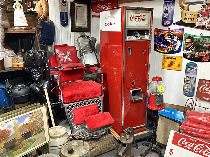 This isn't just a vending machine, it's a mechanical time capsule from when nickels bought happiness and soda came with the satisfying clunk of real metal.