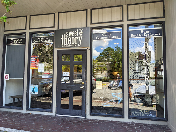 Sweet Theory's modern storefront brings vegan baking excellence to Jacksonville's historic King Street district.