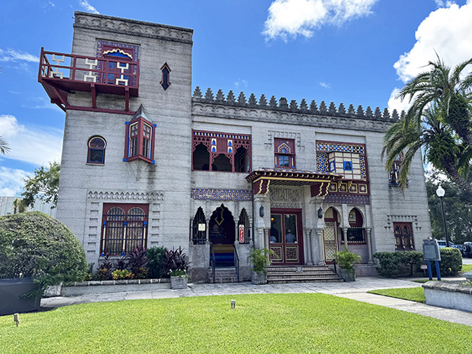 Villa Zorayda rises like a Moorish fantasy in historic St. Augustine, its exotic architecture transporting visitors to distant Granada.