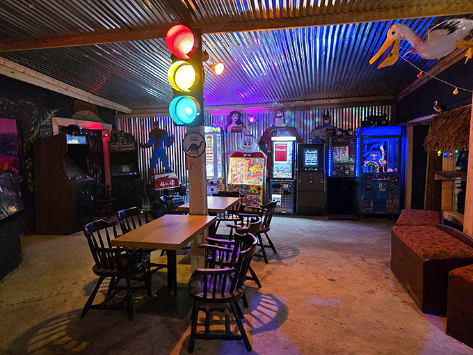 The arcade room glows with nostalgia and the sweet sound of quarters well spent on games that defined childhoods past.