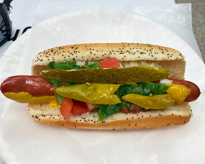 A Chicago Dog done right, even in Miami &ndash; proof that geographic boundaries mean nothing in the pursuit of hot dog excellence.