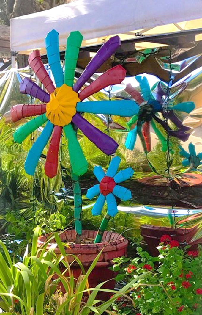 These recycled metal flowers never wilt or need watering &ndash; they're perpetual reminders that beauty can bloom from the most unexpected materials.