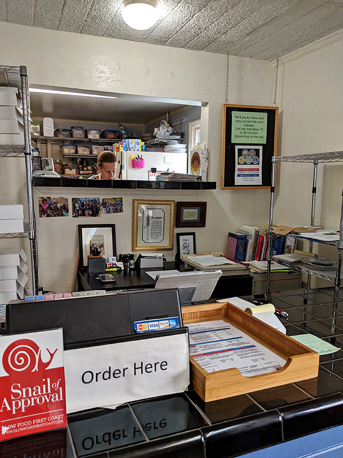 Where the magic happens &ndash; the ordering counter doubles as mission control for this temple of pastry perfection.