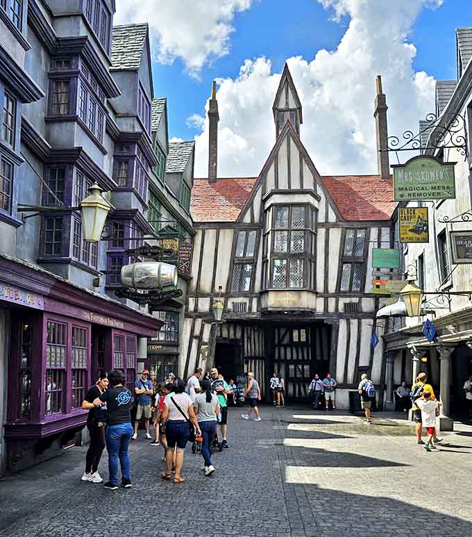 The Tudor-style architecture makes you forget you're in Florida until the inevitable afternoon thunderstorm provides a dramatic special effect.