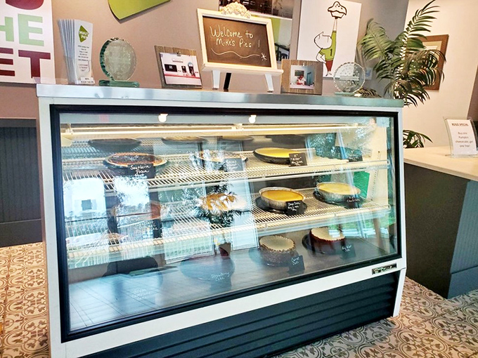 Display Case: The dessert equivalent of window shopping on Fifth Avenue. Each shelf showcases edible masterpieces that make willpower disappear.