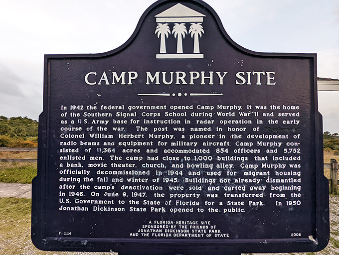 History stands still while we pass through. Camp Murphy's wartime past whispers beneath the peaceful natural paradise we enjoy today.