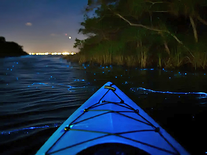 From this vantage point, you're the captain of a starship, navigating through uncharted constellations of blue.