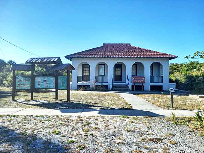 This Mediterranean-style building houses island secrets and ranger wisdom, serving as civilization's last outpost before your wilderness adventure begins.