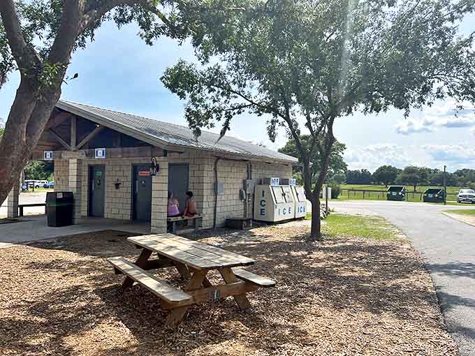 Even the facilities blend harmoniously with the surroundings &ndash; rustic charm meets practical necessity.