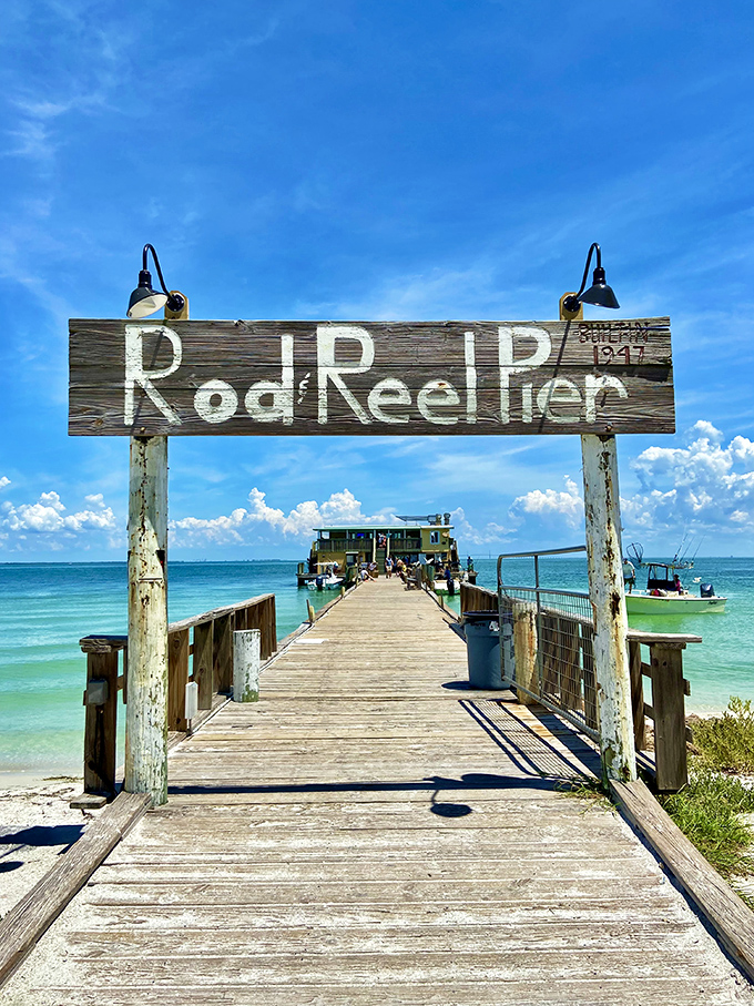 The Rod & Reel Pier: Where "gone fishing" isn't an excuse &ndash; it's a lifestyle choice that comes with spectacular views.