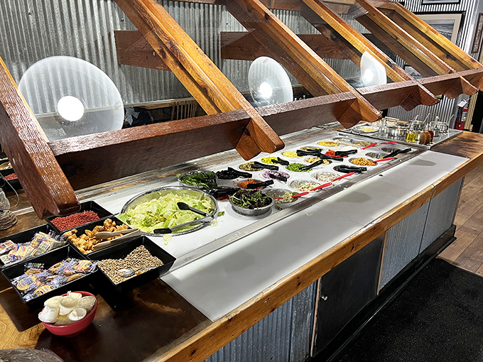 Fresh, colorful options for the virtuous (or those creating balance before returning for more ribs). Even a salad bar feels special at a serious BBQ joint.