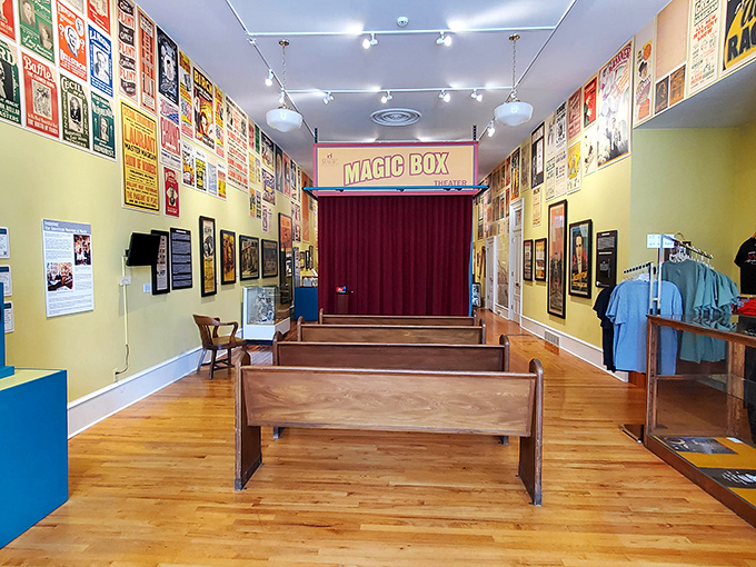 The intimate "Magic Box Theater" hosts live performances, proving that while artifacts tell magic's history, the art form truly lives in the moment.