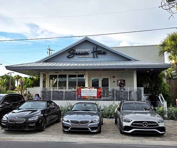 Culinary destination: Summer House Steak & Seafood attracts food lovers and luxury cars alike to its upscale island dining experience.