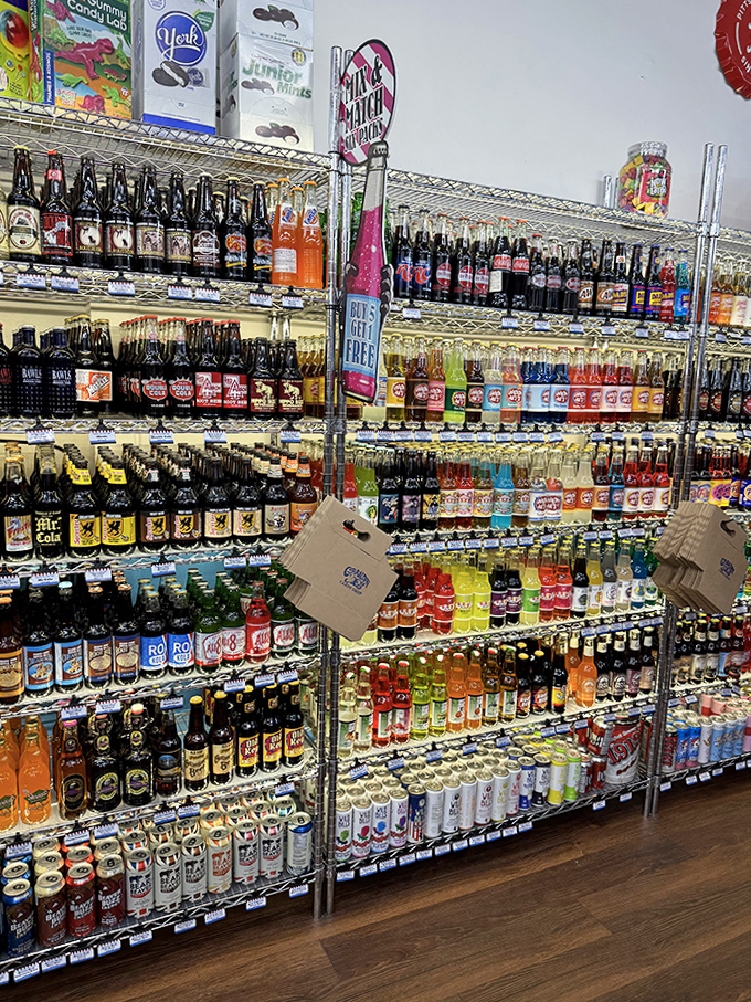 The United Colors of Carbonation &ndash; a fizzy rainbow that makes choosing just one bottle mathematically impossible.