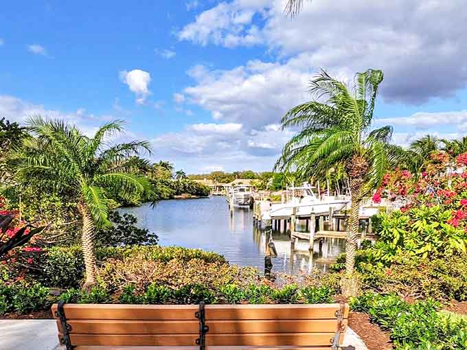 Waterfront elegance defined &ndash; this exclusive club offers pristine views where palm trees frame picture-perfect Florida sunsets.