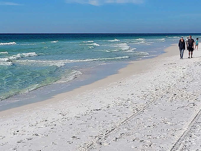 The shoreline whispers promises of relaxation with each gentle wave &ndash; nature's own stress-relief therapy session.