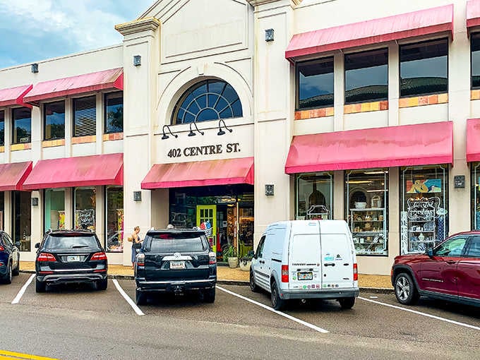 Centre Street's shopping district tempts visitors with boutiques where treasures await &ndash; no pirate map required.