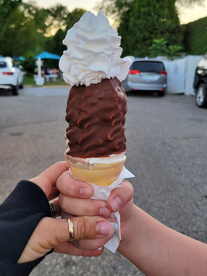 Pure vanilla custard topped with whipped cream and a cherry&mdash;sometimes the classics become classics because they're simply unbeatable.