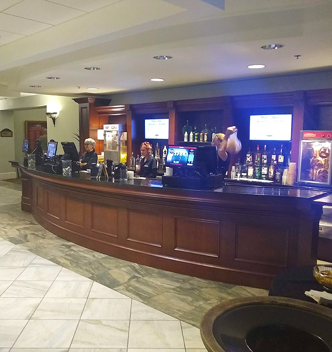 The theater's elegant bar serves liquid courage for those hoping to encounter &ndash; or avoid &ndash; the building's supernatural residents.