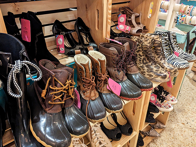 Boot scootin' boogie meets practical puddle-jumping &ndash; this footwear collection spans from fashion statement to functional necessity with vintage flair.