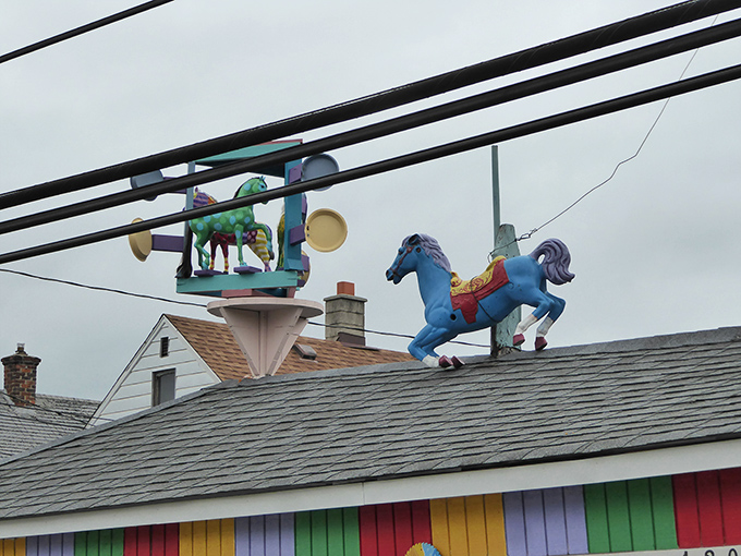 These mechanical steeds gallop eternally across rooftops and power lines, racing toward a finish line that exists only in imagination.