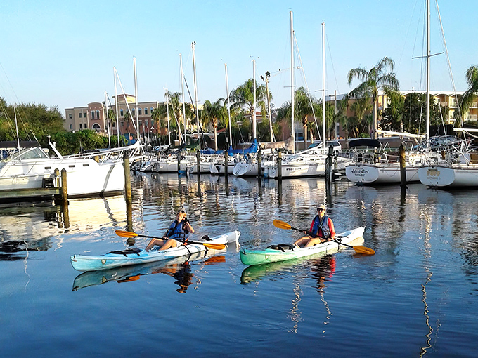 Gliding through glass-like waters, kayakers discover Tampa Bay from its best angle. Adventure doesn't always require a passport.