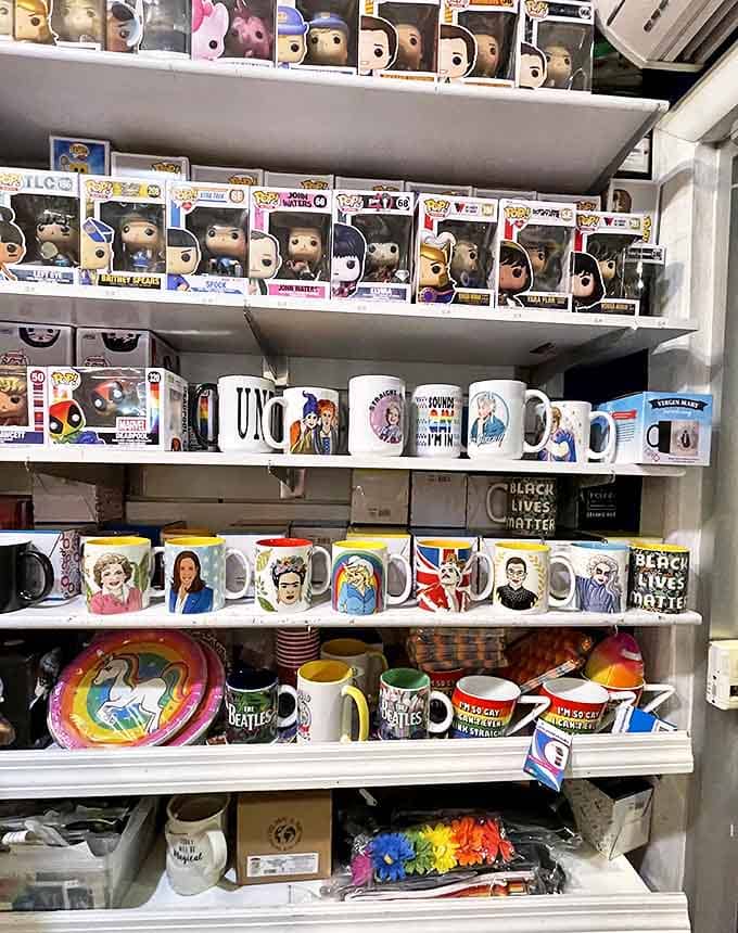 Pop culture collectibles and character mugs prove that To The Moon understands nostalgia comes in non-edible forms too.