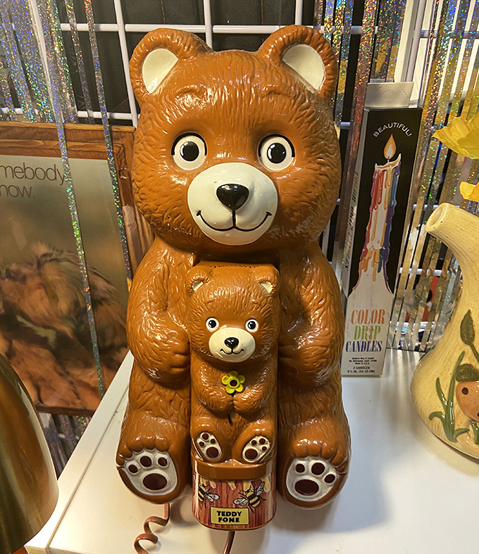 This honey-colored bear telephone would make even the most mundane phone call feel like a whimsical adventure in childhood nostalgia.