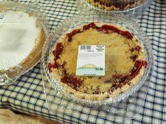 Fruit pies with golden crusts and bubbling fillings sit like edible works of art, their crimped edges practically begging for a fork.
