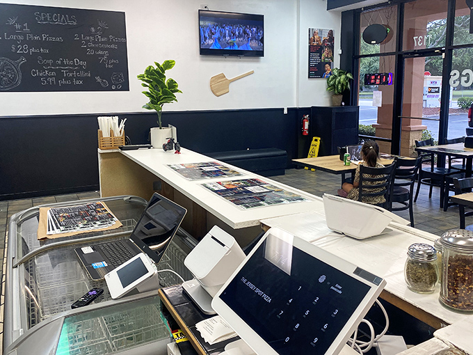 Where the magic begins &ndash; the gateway to pizza paradise staffed by people who actually seem happy you've arrived.