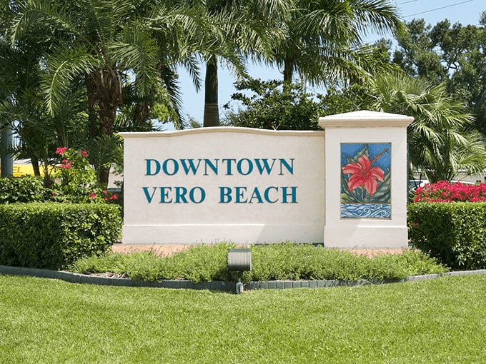 Welcome! You've arrived in Downtown Vero Beach, surrounded by tropical landscaping and ready to enjoy your Florida vacation.