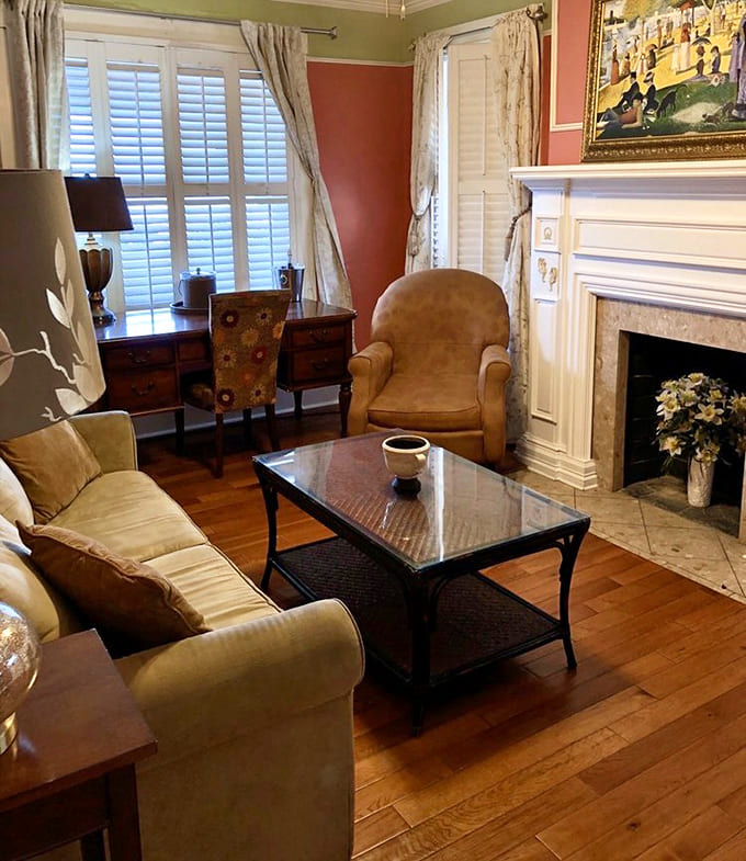 Common areas blend elegance with comfort, perfect for swapping ghost stories with fellow guests over morning coffee.