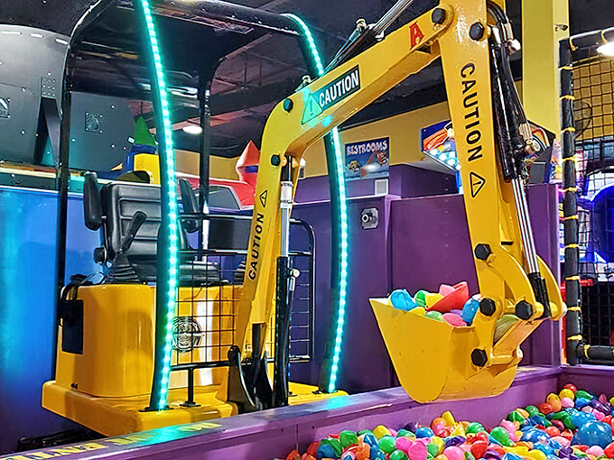 Construction Digger Game: Operating heavy machinery without the required license or safety training &ndash; childhood dreams realized through this yellow mechanical marvel.