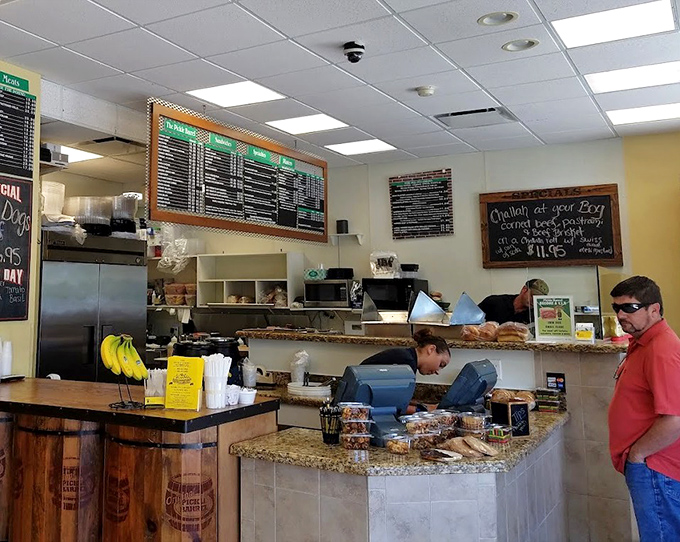Counter: Command central where sandwich dreams become reality &ndash; like NASA for lunch, but with more pastrami.