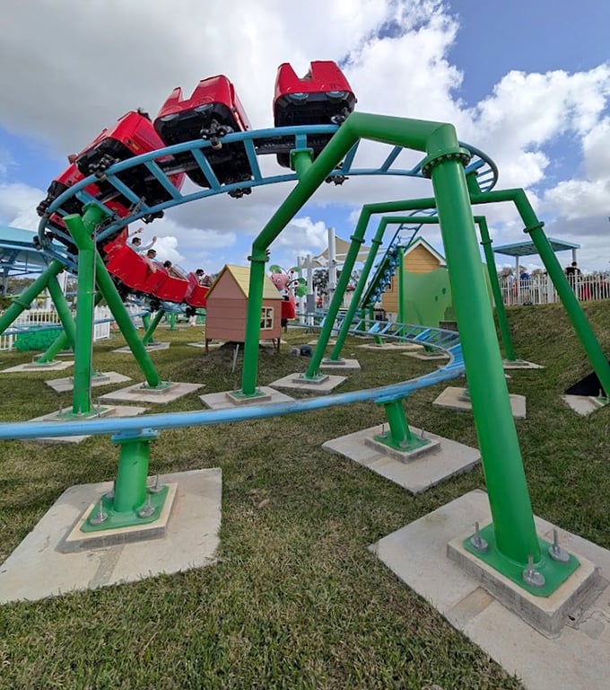 Daddy Pig's Roller Coaster delivers just-right thrills for first-time coaster riders – the perfect introduction to theme park excitement without traumatizing anyone.