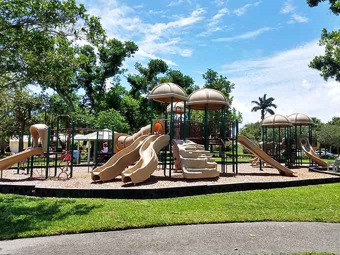 Where little adventurers conquer slides under Florida's blue skies, creating childhood memories one climb at a time.